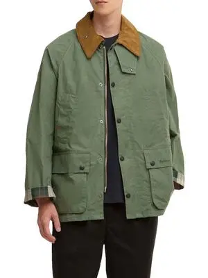 Barbour Bedale Coated Cotton Jacket Winter Moss