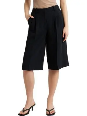 OPEN EDIT Crepe Culottes - Black