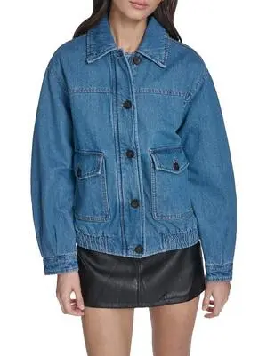 LEVI'S Laydown Denim Utility Jacket - Medium Wash Denim