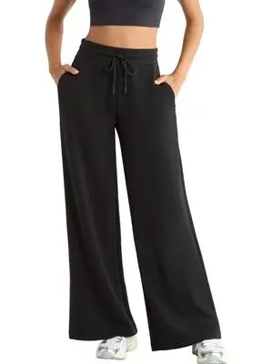 Zella Soft Luxe Wide Leg Pants Black