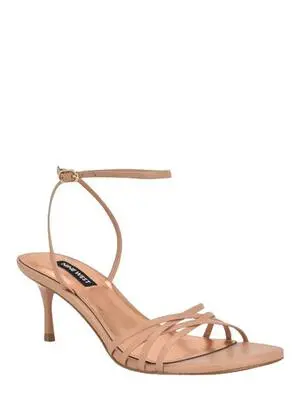 Nine West Gazey Ankle Strap Sandal - Light Natural