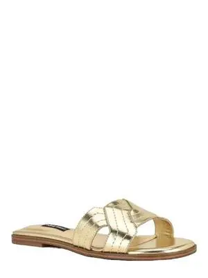 Nine West Gammy Slide Sandal - Gold