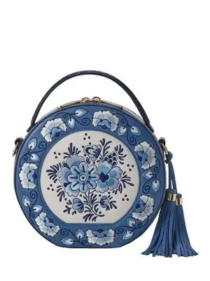 Brahmin Lane Croc Embossed Crossbody Bag - Aura Blue