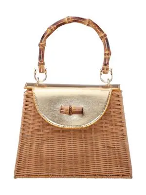 Nina Capri Top Handle Bag Natural/gold