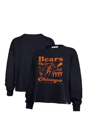 '47 47 Chicago Bears Team Collage Sydney Long Sleeve T-shirt - Navy