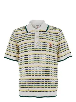 Casablanca Polo Shirt With Logo Embroidery - Multi