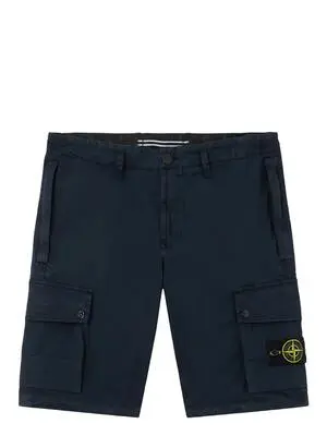 Stone Island Bermuda Shorts With Logo - Blue
