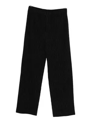 Issey Miyake Pleated Wide-leg Trousers - Black