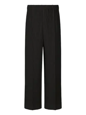 Issey Miyake Pleated Wide-leg Trousers - Black