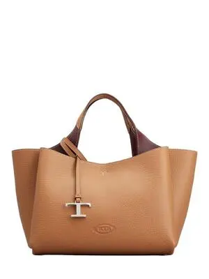 TOD'S Mini Leather Shopper - Brown