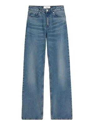 Ami Large Fit Denim Jeans - Sky Blue