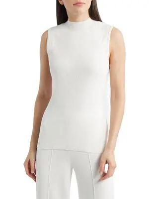 TAHARI ASL Sleeveless Mock Neck Sweater