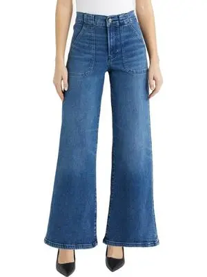 FRAME Modern Pocket High-waist Wide-leg Jeans - Ease