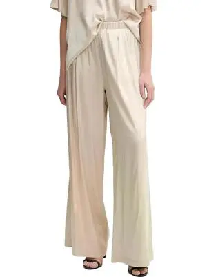 MOS MOSH Elasticated-waist Wide Leg Trousers - Neutrals