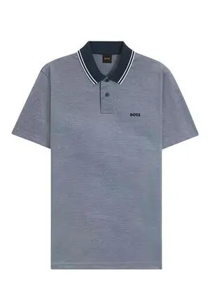 BOSS Logo-detail Polo Shirt - Blue