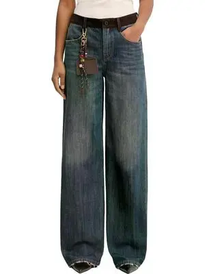 Miss Sixty Patchwork Straight-leg Jeans - Blue