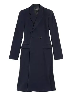 Balenciaga Godet Midi Coat - Blue