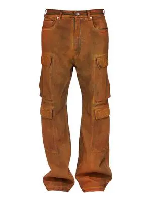Rick Owens Double Cargo Jeans - Orange