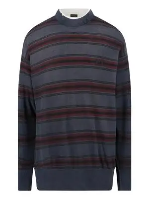Balenciaga Layered Striped Sweater - Black