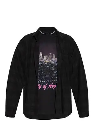 Balenciaga Long-sleeve Layered Shirt - Black