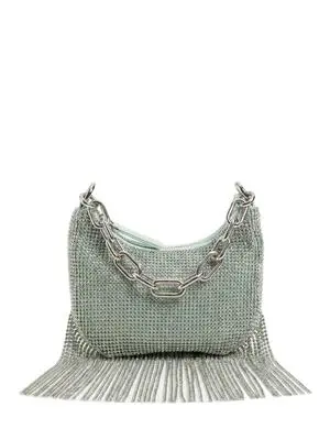 TWINSET Embellished Crystal Mini Bag With Fringe - Water