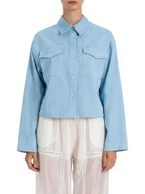 TWINSET Pure Cotton Casual Shirt - Denim