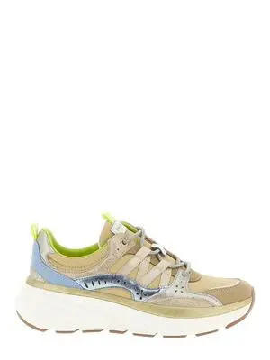 TWINSET Nylon And Suede Low Top Sneakers - Platinum