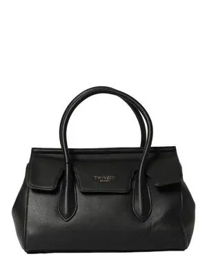 TWINSET Grained Faux Leather Top Handle Bag - Black