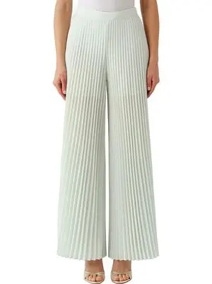 TWINSET Pleated Wide-leg Trousers - Blue