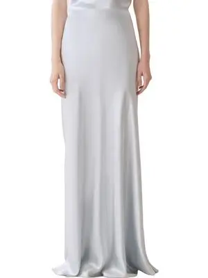 Fabiana Filippi Long Satin Skirt - Water