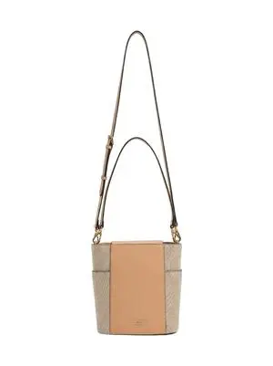 TWINSET Bucket Bag In Twill And Faux Leather - Rope