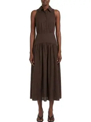 Staud Midi Dress - Brown