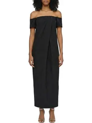 Magda Butrym Wool And Silk Blend Evening Dress - Black