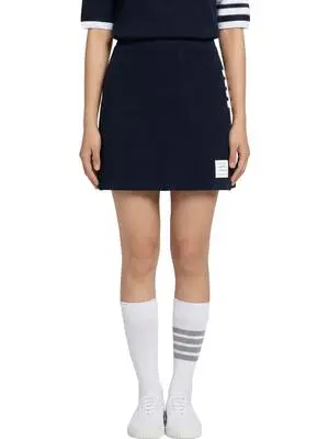 Thom Browne Cotton Mini Skirt - Blue