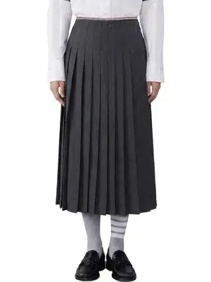 Thom Browne Pleated Skirt - Grey