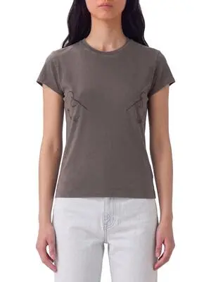 JEAN PAUL GAULTIER Organic Cotton Crewneck T-shirt - Grey