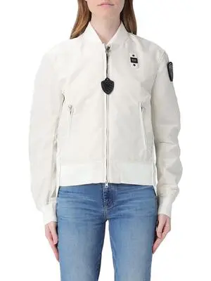 BLAUER. Polyester Bomber Jacket - White