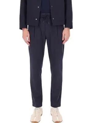 Herno Gabardine Drawstring Trousers - Blue