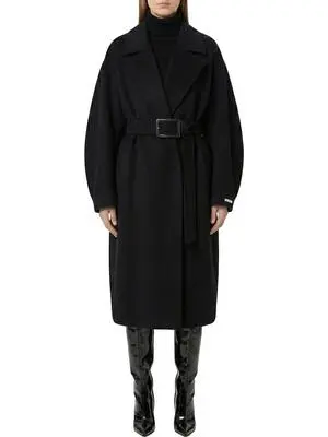Sportmax Belted Overcoat - Black