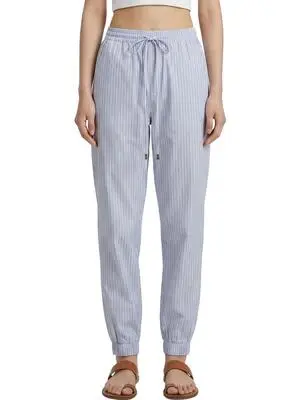 Attico Striped Drawstring Pants - Blue