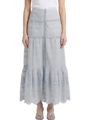 Isabel Marant Étoile Tiered Maxi Skirt - Blue