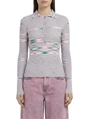 GANNI Polo Shirt - Pink