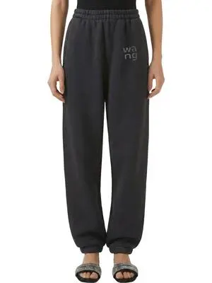 Alexander Wang Jogger Pants With Logo Detail - Black