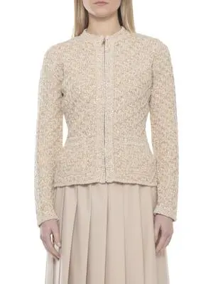 Fabiana Filippi Textured Zip-up Jacket - Beige