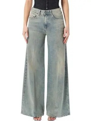DIESEL Wide Leg Jeans - Stone Washed