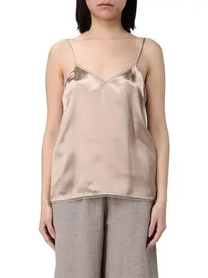 Fabiana Filippi Spaghetti Strap V-neck Camisole - Beige