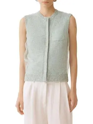 Fabiana Filippi Sleeveless Knit Vest - Mint