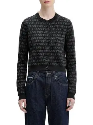 Tommy Hilfiger Printed Cardigan - Black