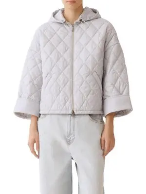 Fabiana Filippi Quilted Jacket Gnawed Blue