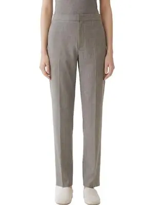 Fabiana Filippi Slim Fit Stretch Cool Wool Trousers - Grey